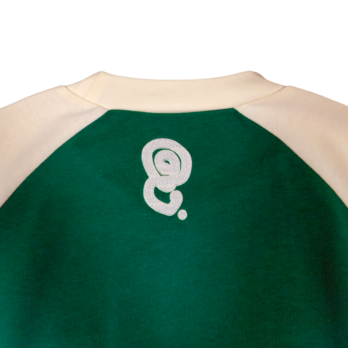 RAGLAN BOLD FONT TWO TONE LONG SLEEVE (FOREST GREEN/CREAM) – Quratee